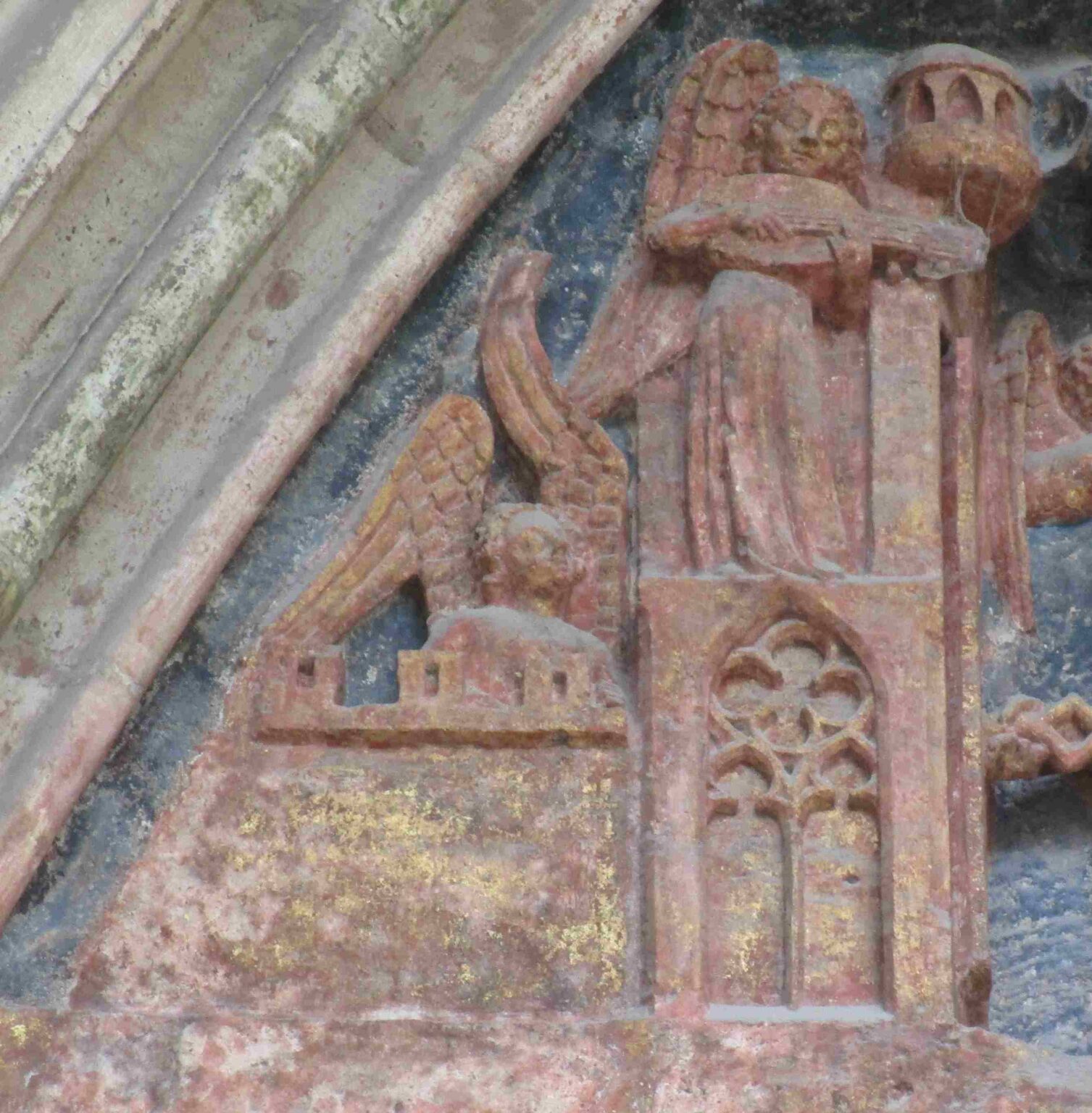 Himmlisches Jerusalem Tympanon des Ulmer Münster (um 1360) Steinwerke