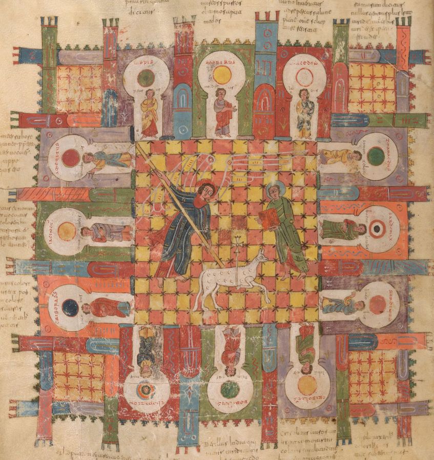 Himmlisches Jerusalem Morgan-Beatus (um 950) und Urgell-Beatus (um 975 ...