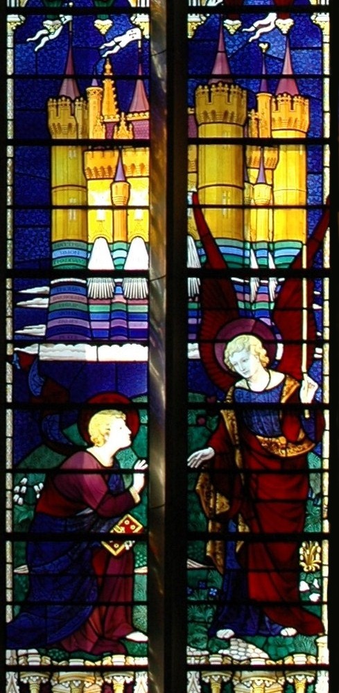 Himmlisches Jerusalem John Ninian Comper (1864-1960): Fenster „Heavenly ...