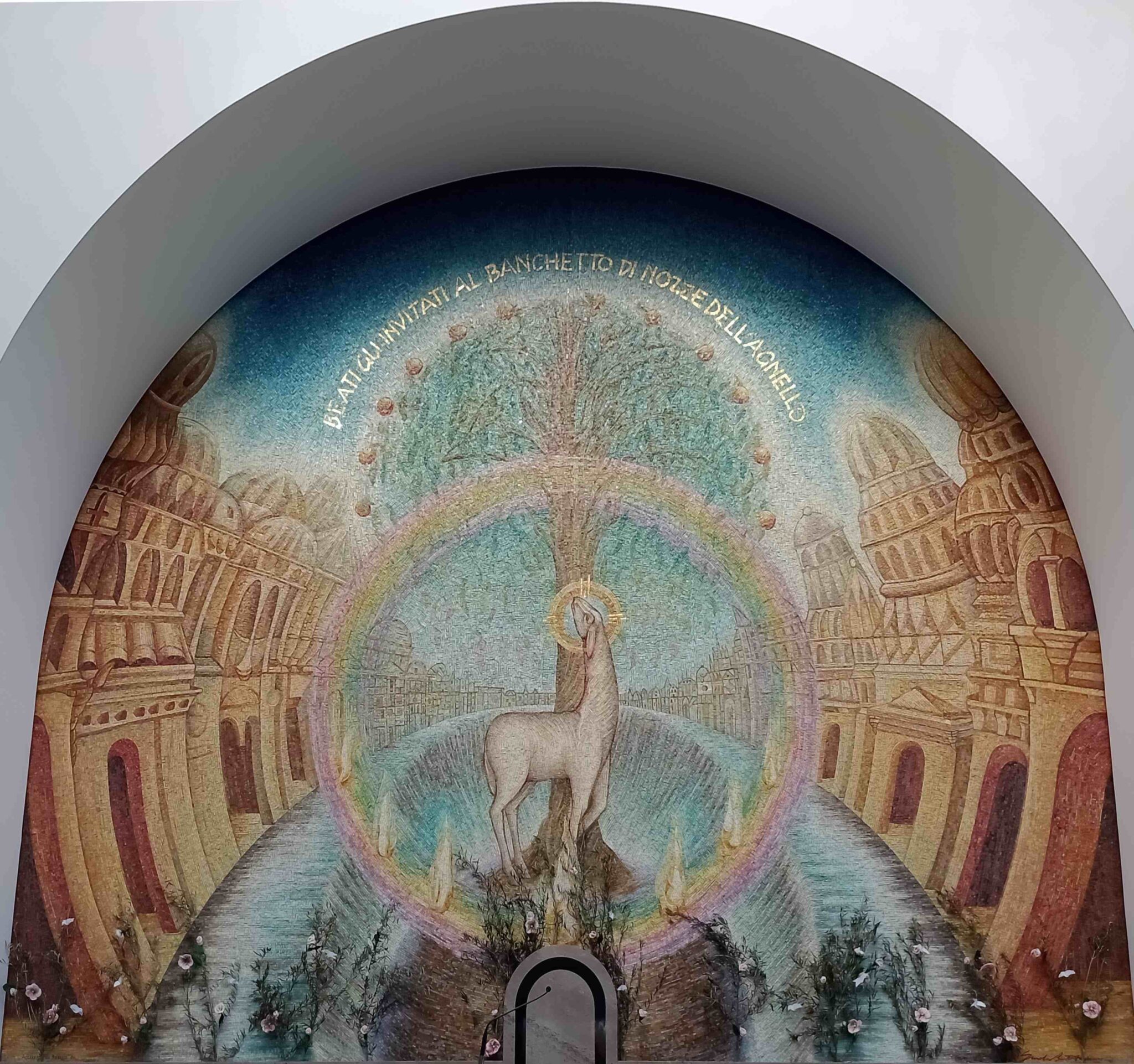 Himmlisches Jerusalem Studio Beato Angelico: Santa Caterina in Triest (2005) Mosaike